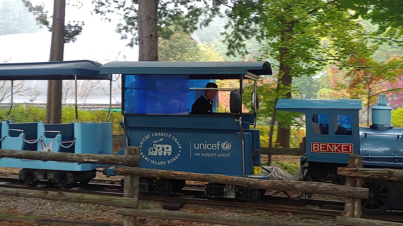 다람쥐가 뛰노는 남이섬 내 꼬마기차 영상 View Of Cute Train In Nami Island Korea Youtube