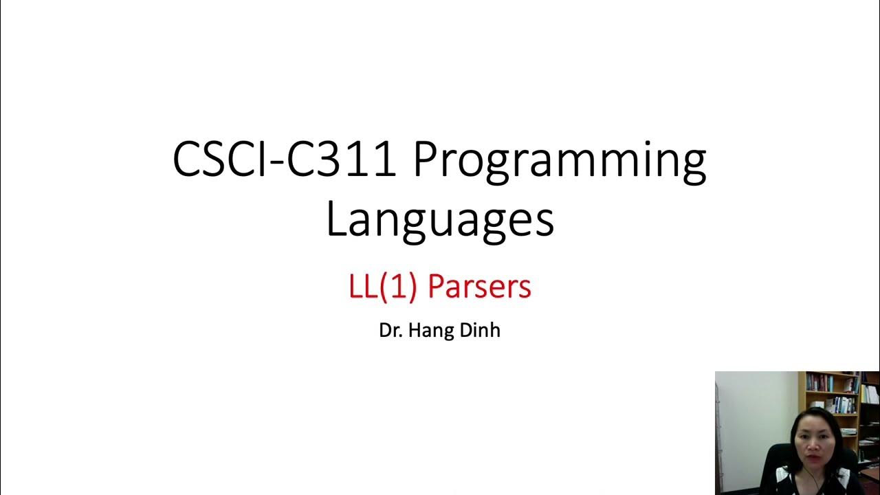 Programming Languages - LL1 Parser - YouTube