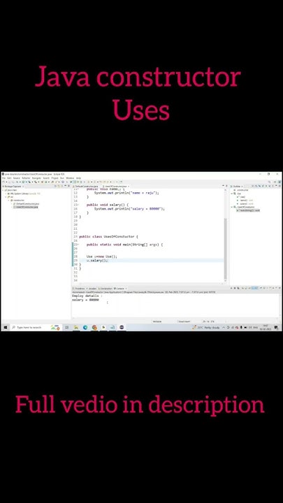 uses of constructor - YouTube