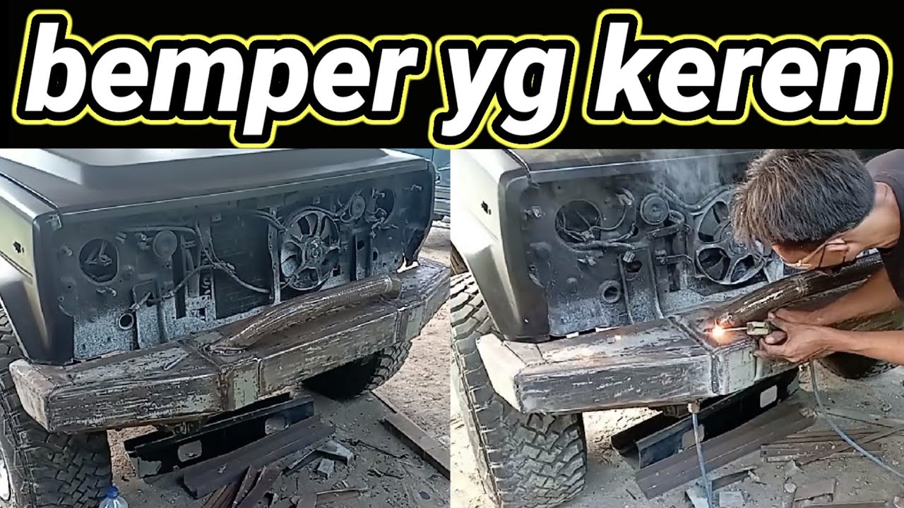 tutorial pembuatan bemper depan model ARB Daihatsu Taft - YouTube