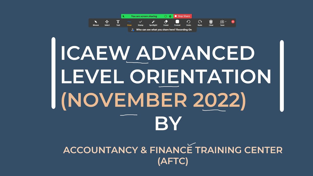 ICAEW Advanced Level Orientation Nov 2022 - YouTube