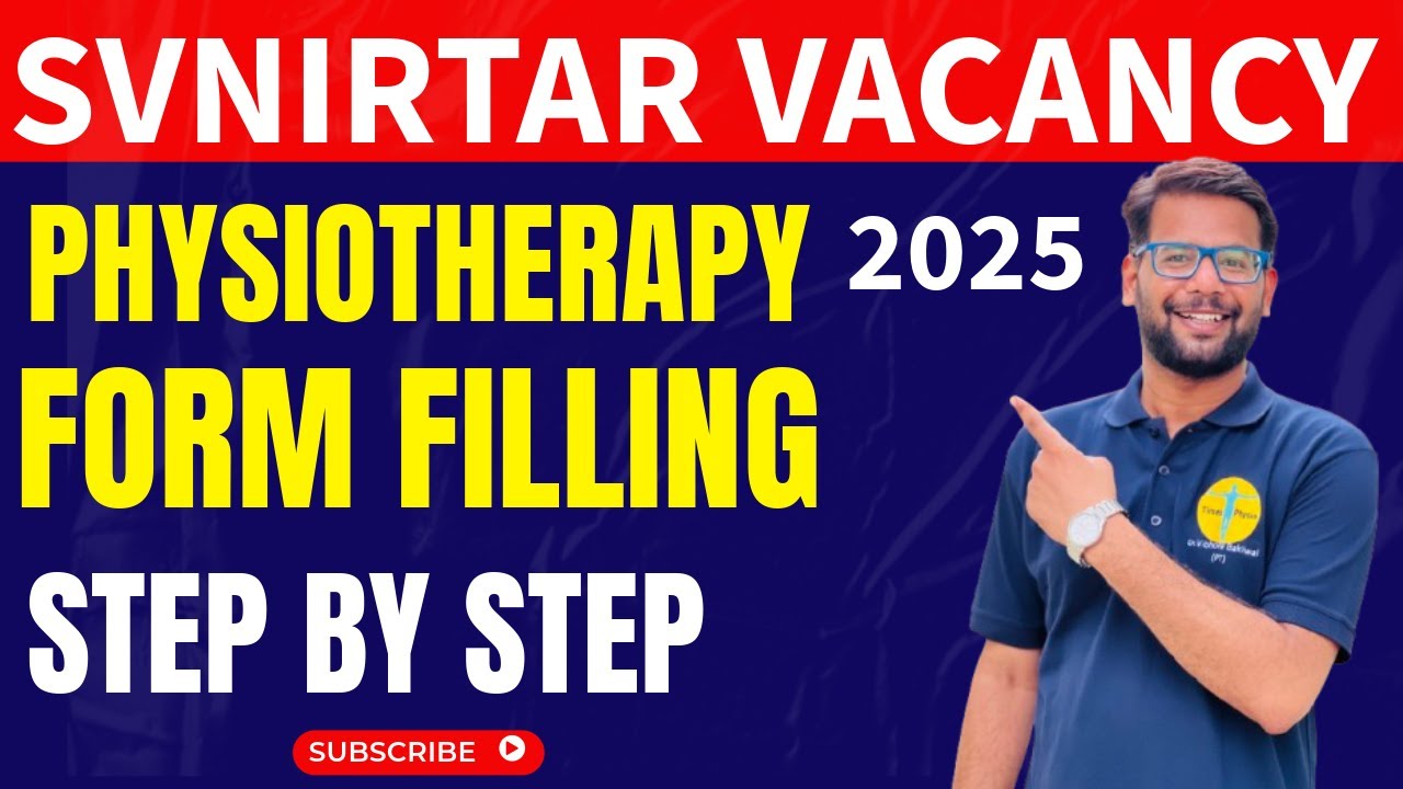 SVNIRTAR Physiotherapy Vacancy 2025 II Timesphysio - YouTube