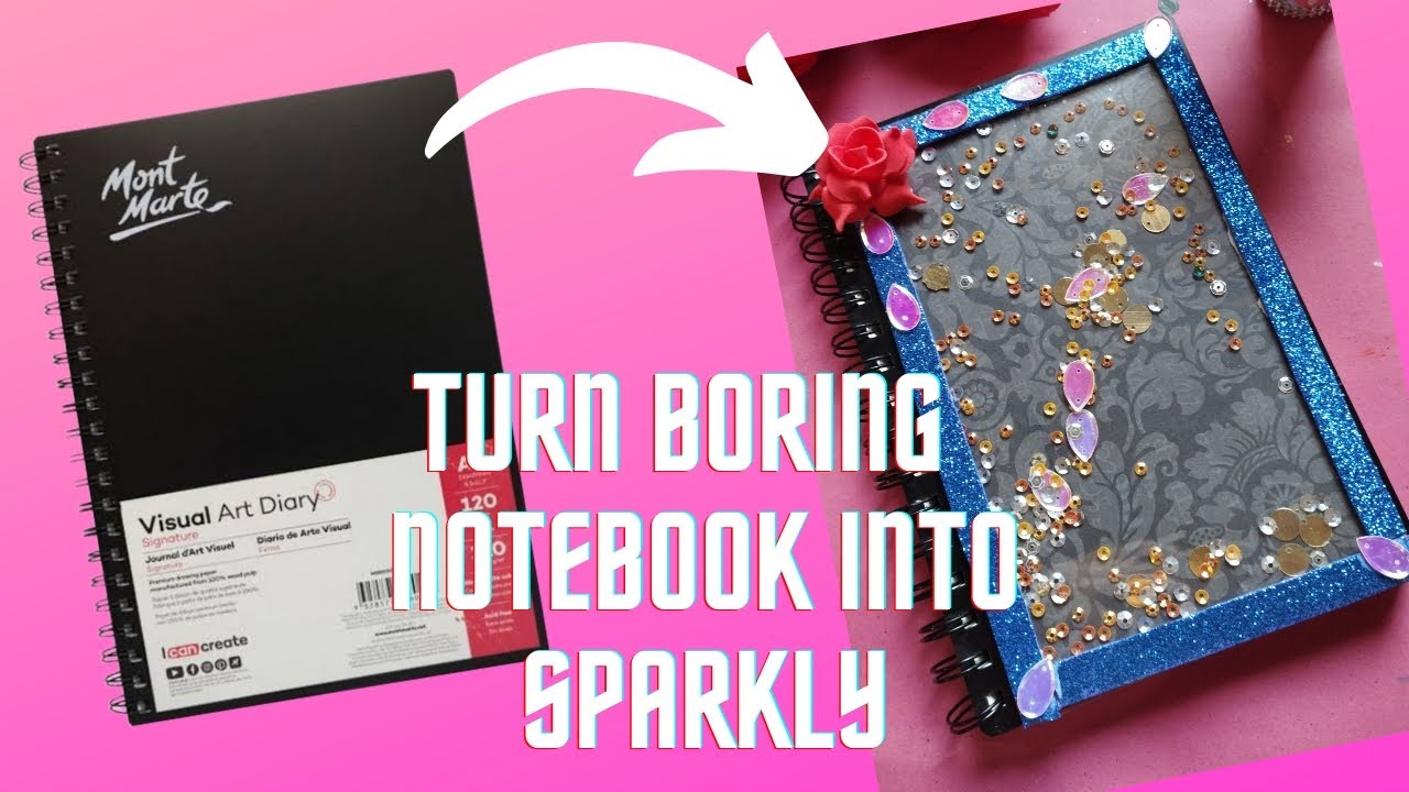 Turn your Boring Notebook into Sparkly and Beautiful 💕 - Shaker book ...