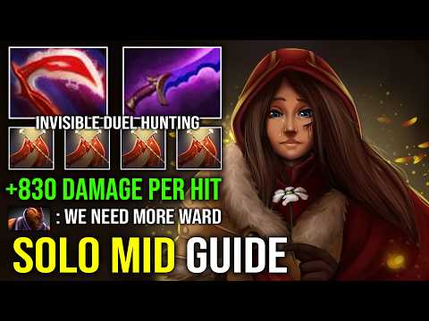How to Solo Mid LC with Invisible Duel Hunting Desolator + Shadow Blade Max Duel Damage Dota 2