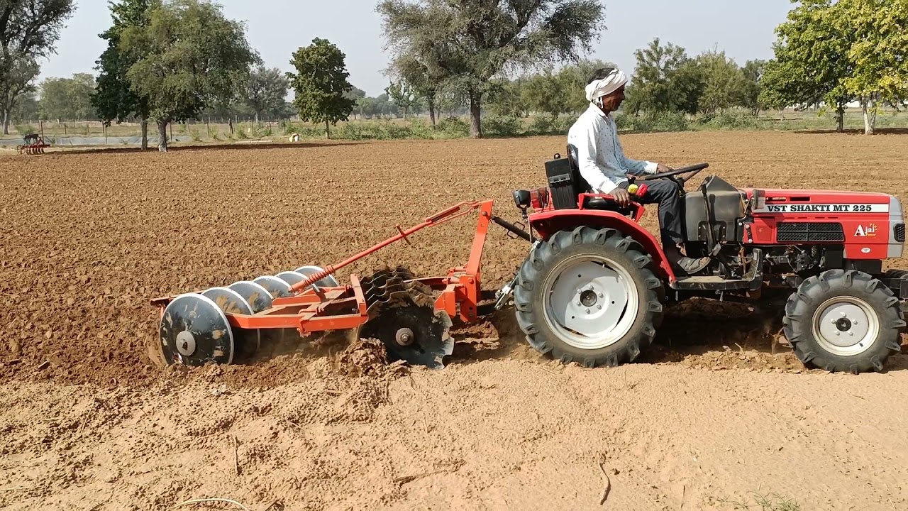 mini tractor disc harrow - YouTube