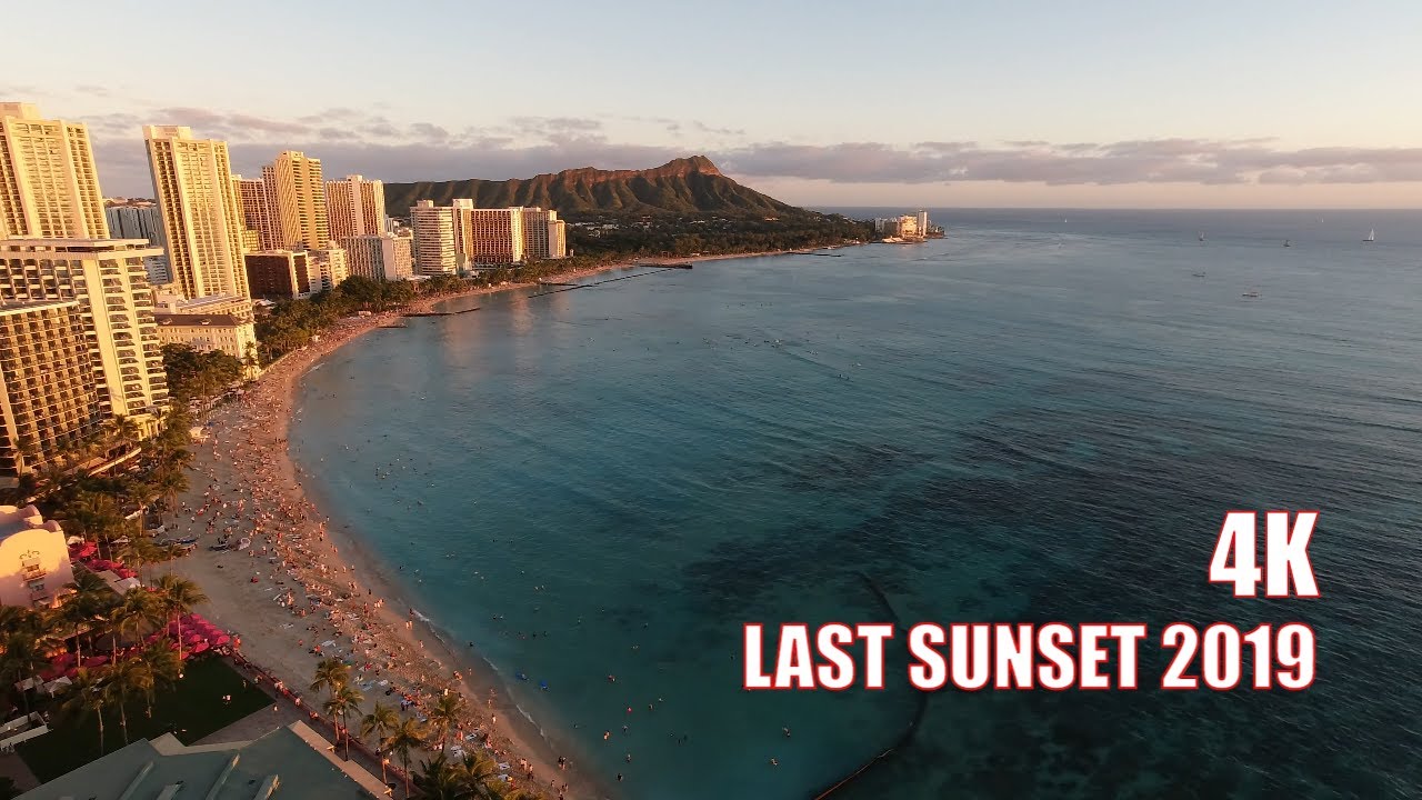 [4K] Relaxing Ocean View - Hawaii Sunset with Ocean Sound - Sheraton ...