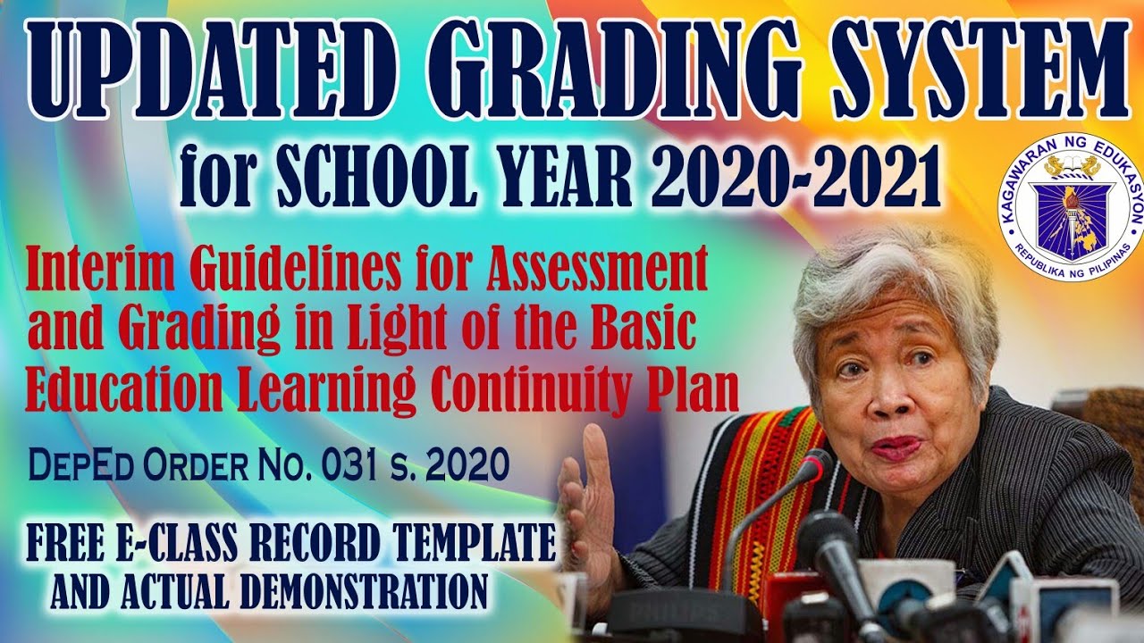 UPDATED GRADING SYSTEM for SY 2020-2021 I Free E-Class Record Template ...