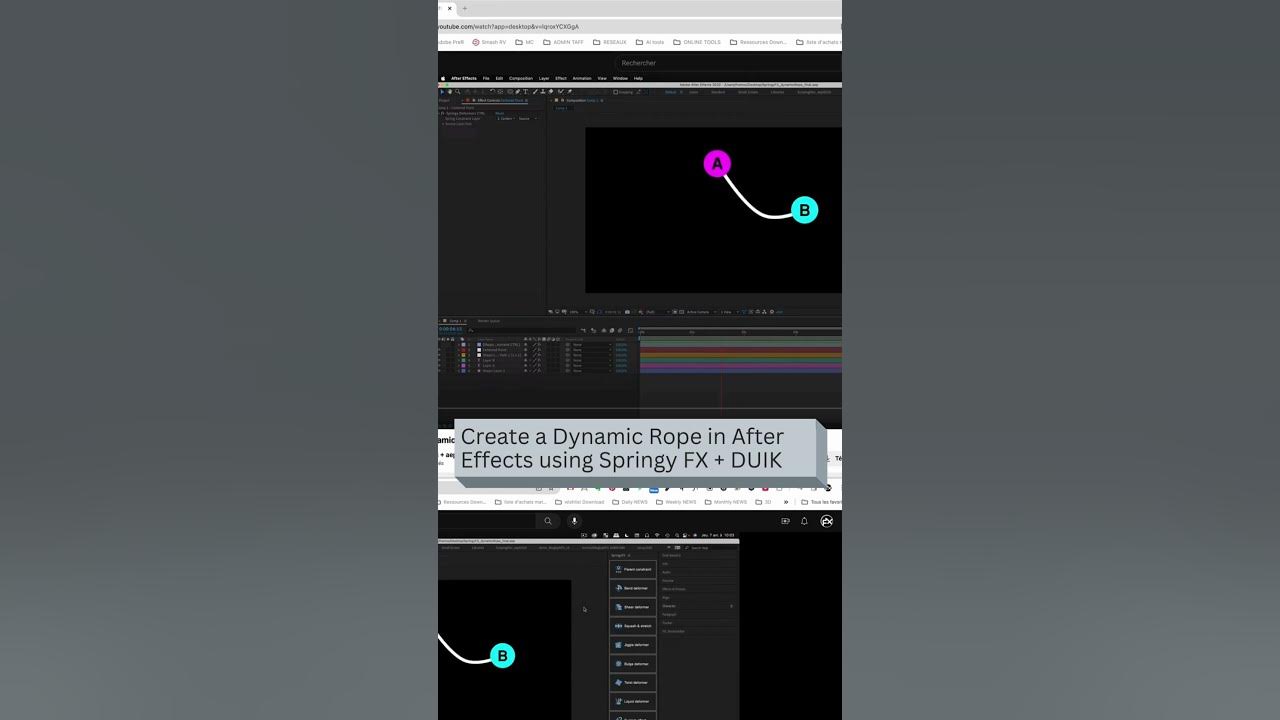 Create a Dynamic Rope in After Effects using Springy FX + DUIK - YouTube