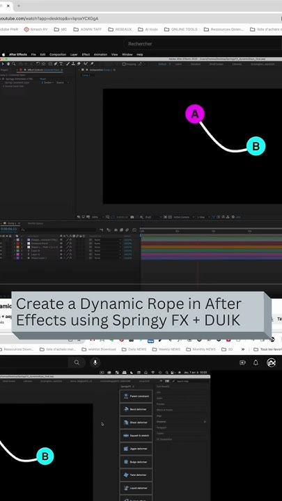 Create a Dynamic Rope in After Effects using Springy FX + DUIK - YouTube