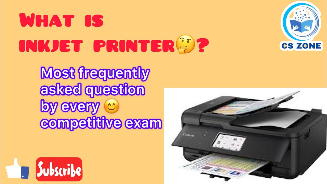 🔴Inkjet printer🖥️| computer basic| ⁠ @CSZone01 #youtube#computerscience ...