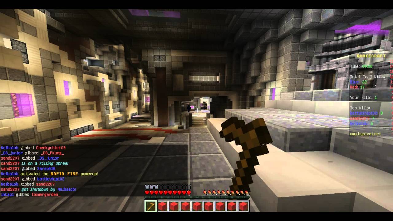 마인크래프트 총싸움 대전!![Minecraft gun game!!][꽃밭] - YouTube