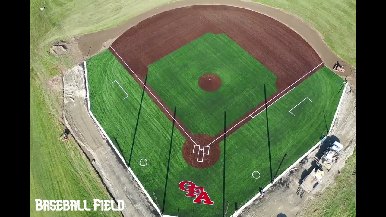 Aerial View Of New OFA Softball And Baseball Fields - YouTube