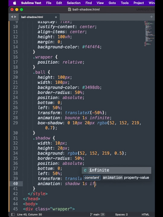 🦘Jumping Ball With Shadow | HTML CSS - YouTube