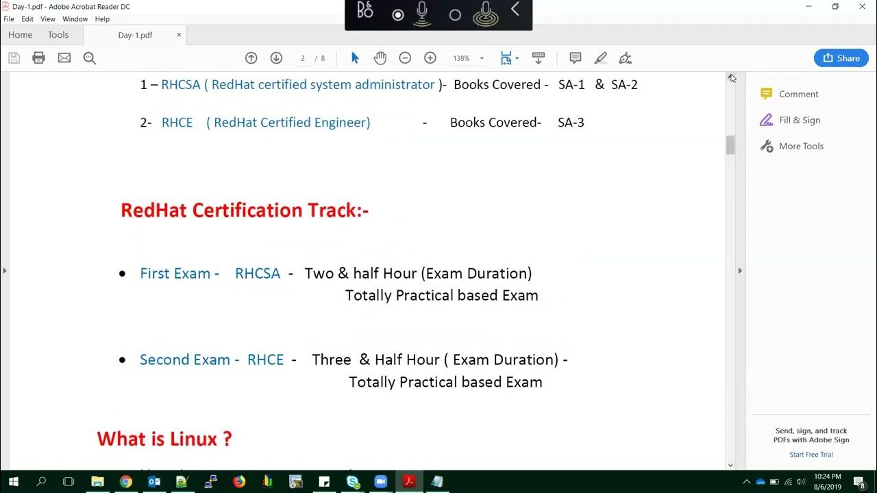 Module - 1: Introduction to Linux | RHEL-7 Installation | Basic Linux ...