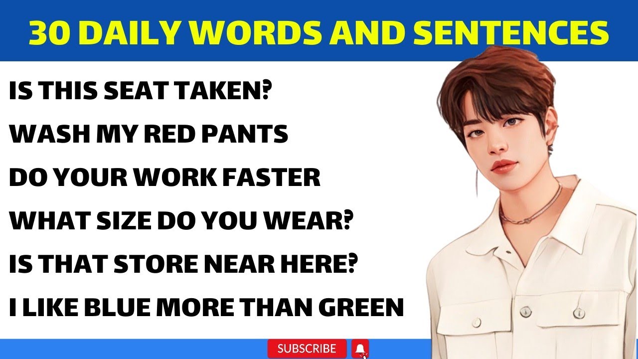 Daily Use English Sentences For Beginners - Learn English at Home - YouTube