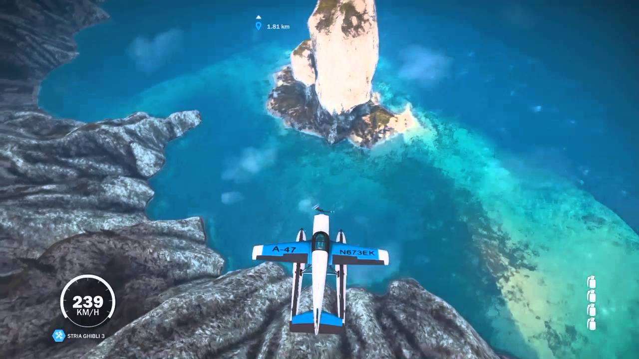 Just Cause 3 - Flying Around The Volcano Island and Visiting the Skull ...