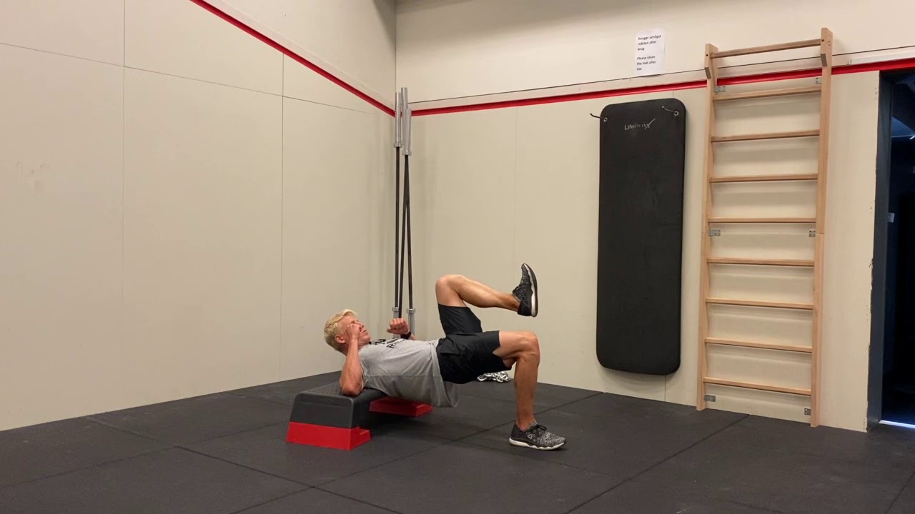 Single Leg Glute Bridge On Bench - YouTube