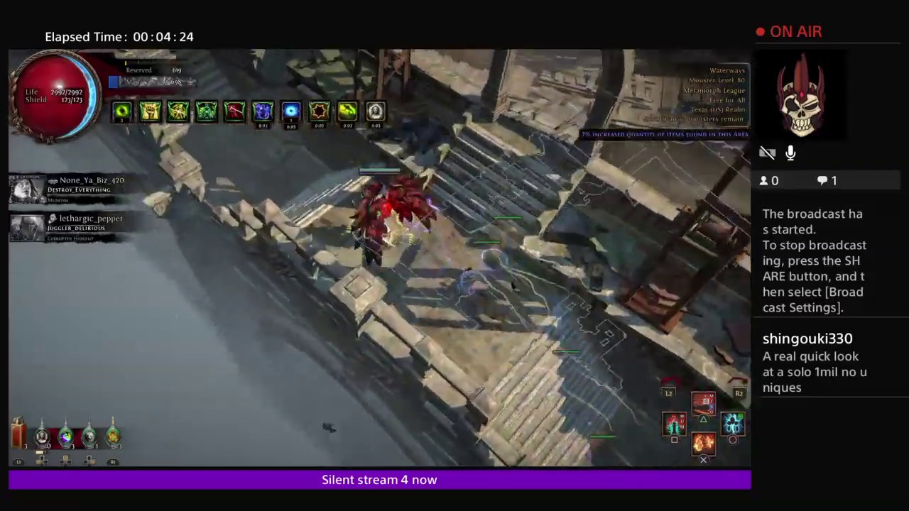 POE Ps4, Cyclone Build 1 million plus dps , No uniques!!!!! - YouTube