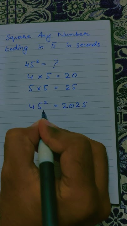Square Any Number Ending in 5 Instantly #shorts - YouTube