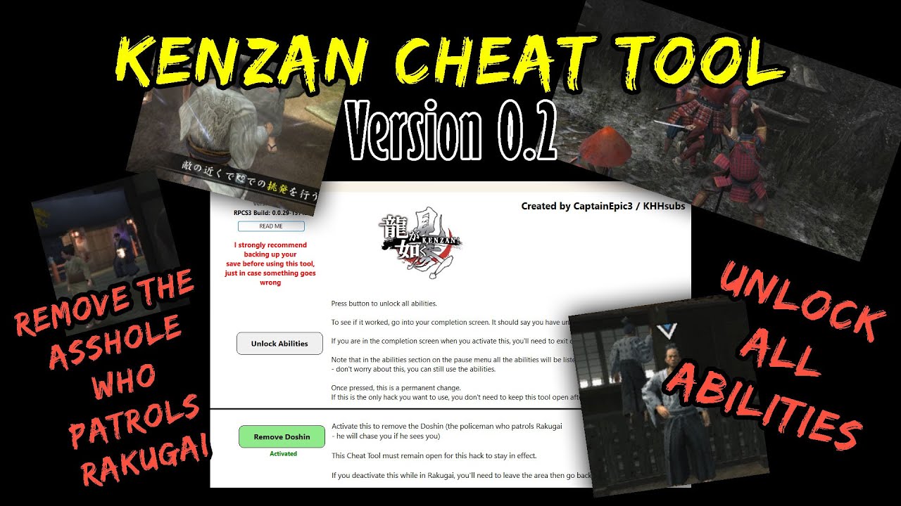 Kenzan Cheat Tool 0.2 - YouTube