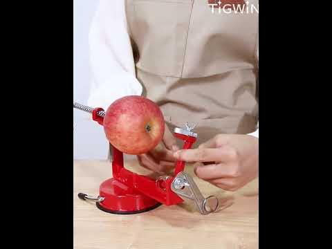 How to Use Apple Peeler Slicer Corer - YouTube
