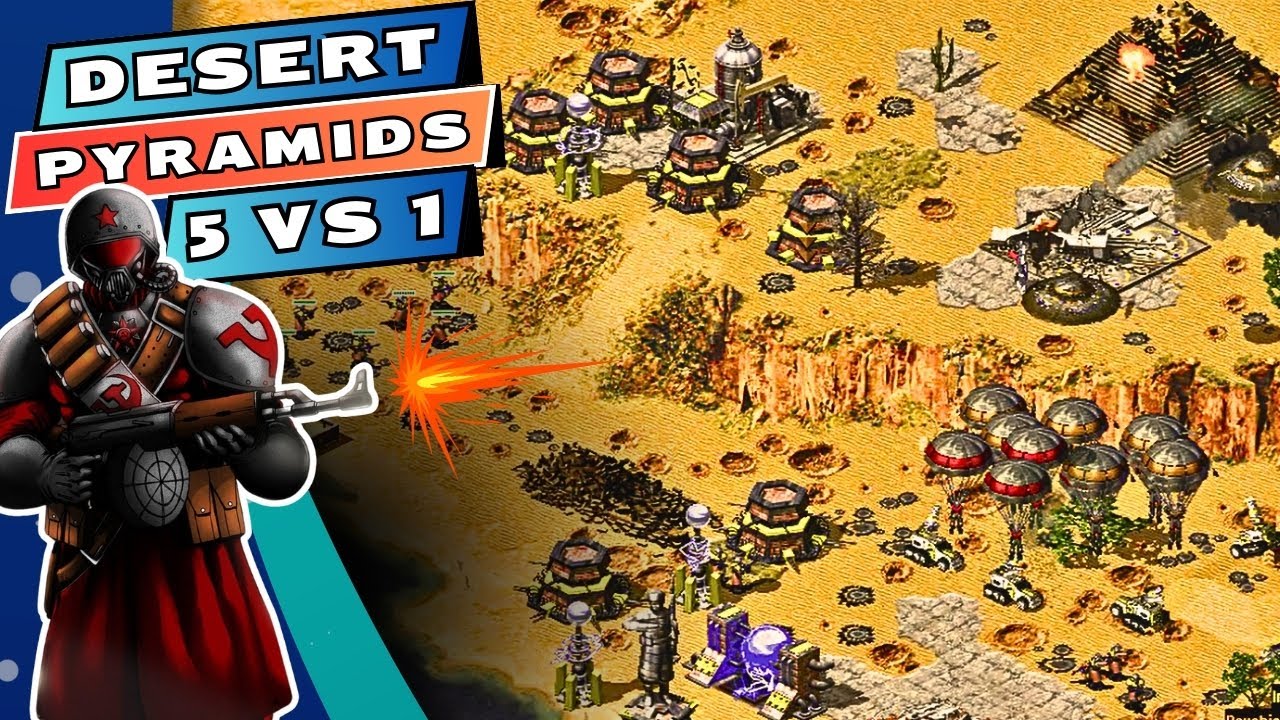 Red Alert 2 Gameplay - 7 Vs 1 - Desert Pyramids - No Annoying ...