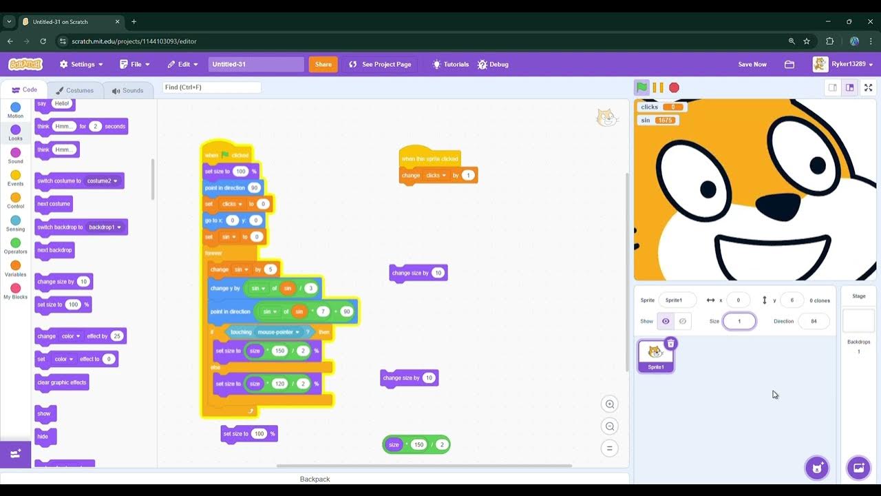 scratch simple clicker game tutorial - YouTube