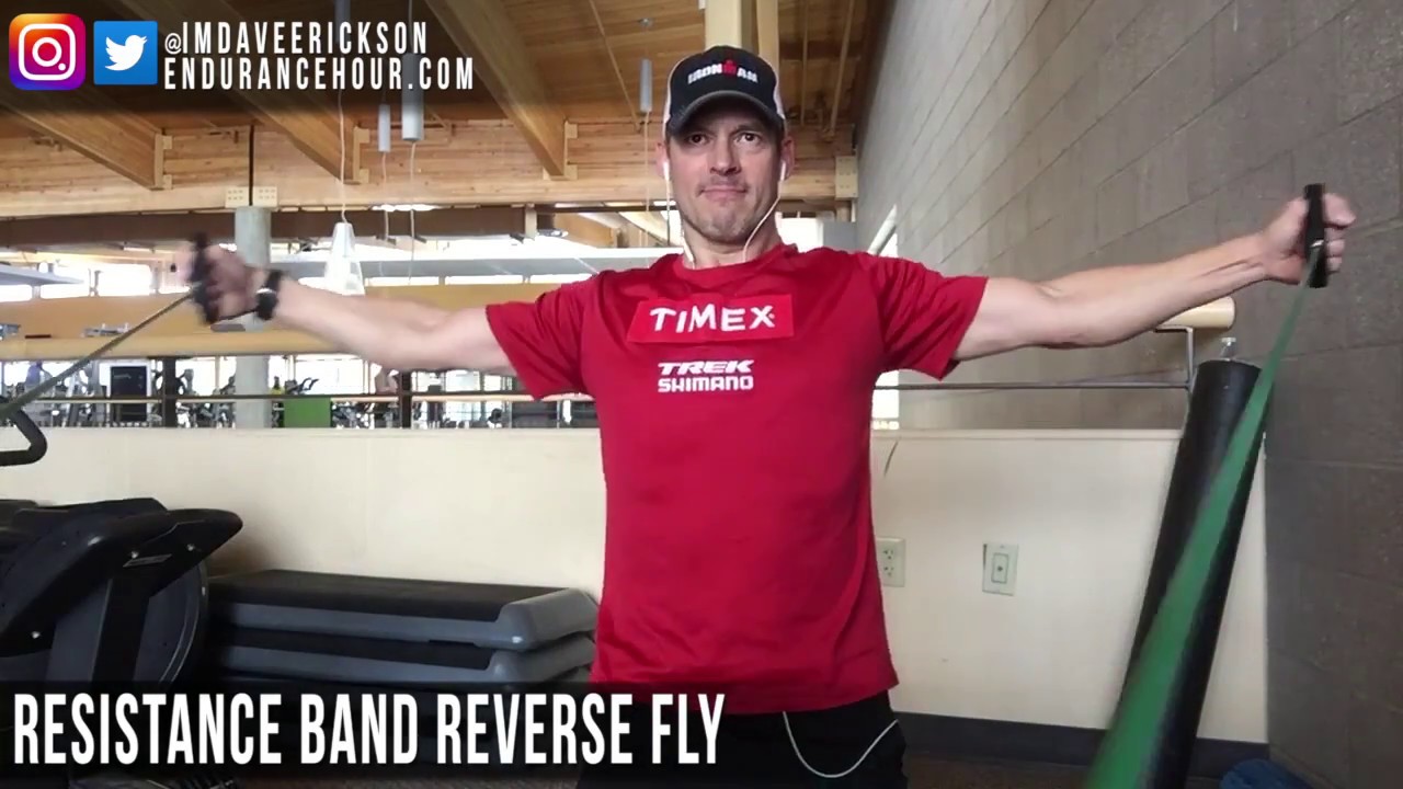 How To Do Resistance Band Reverse Flys - YouTube