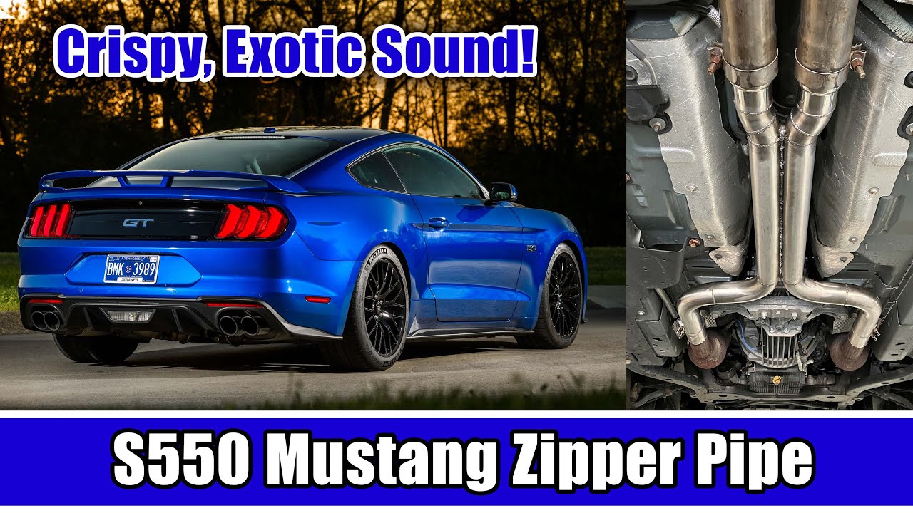 S550 Mustang X-Pipe vs. Zipper Pipe Sound and Fabrication - YouTube