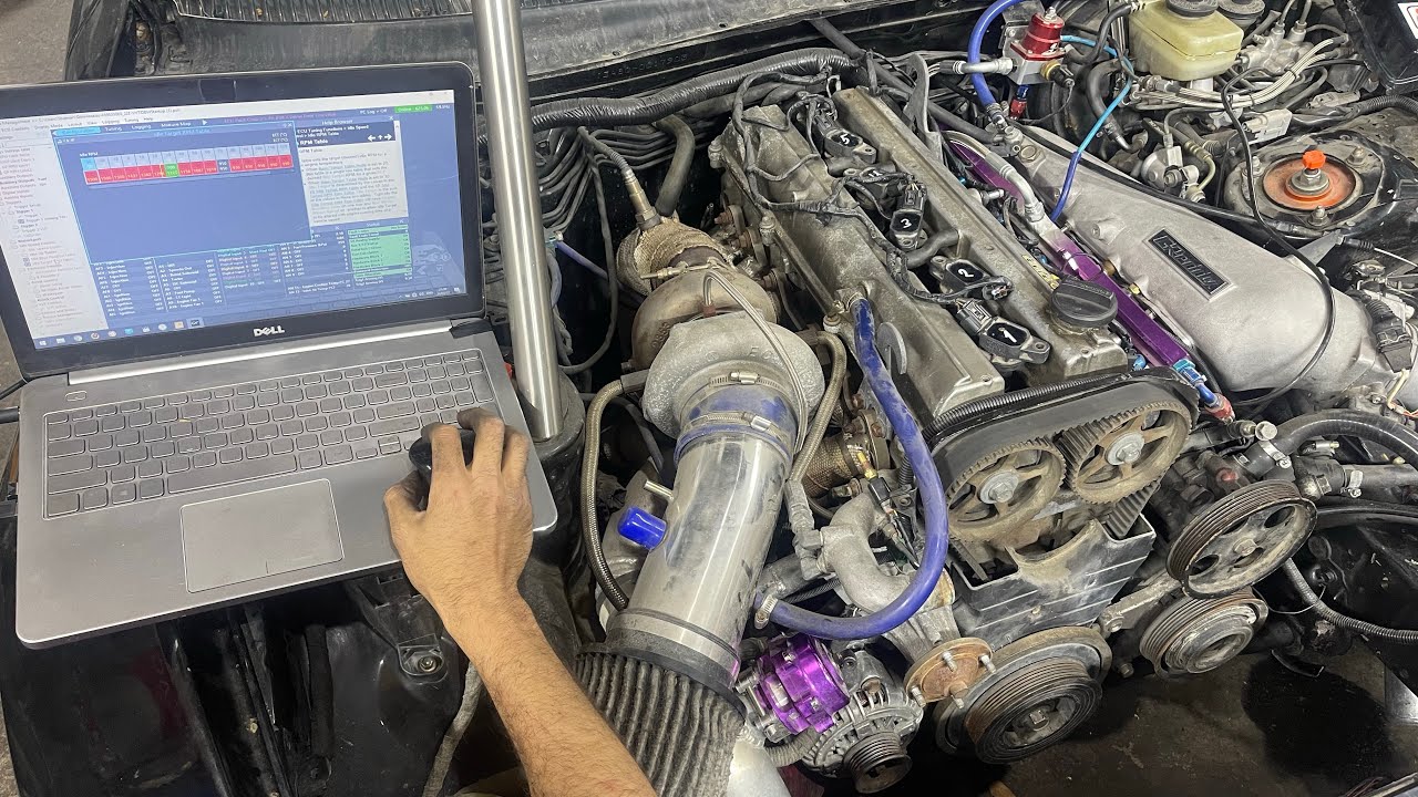 Toyota supra . Ecu setting. Link fury- 2JZ-GTE - YouTube