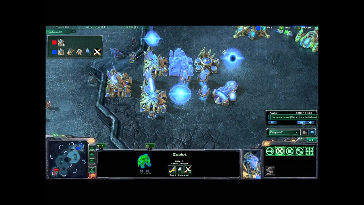StarCraft 2 1v1 PvP Proxy Pylon Warp - YouTube