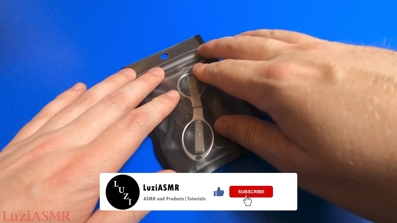 ASMR Crinkle *Scissors Unpacking* And Pen Clicking - YouTube