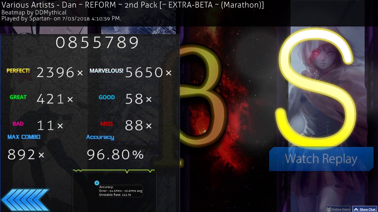 (osu!mania) Dan ~REFORM~ V1 [Beta / β] | 96.80% Clear - YouTube