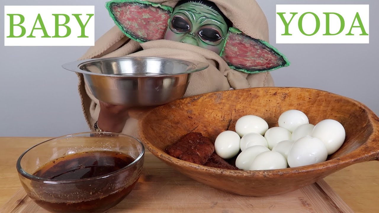 BABY YODA enjoys FROG EGGS, LIZARD SAUSAGE WITH WORM MUD SAUCE!!!! 31 ...
