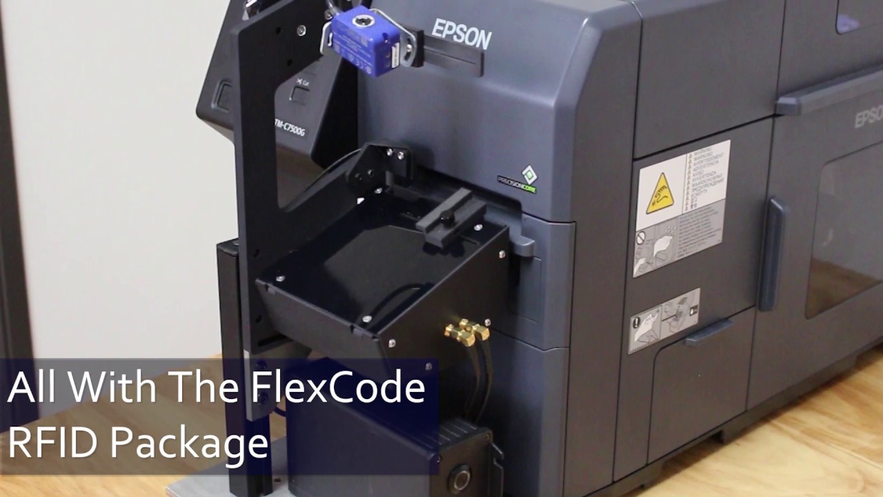 Epson 7500 RFID with FlexCode Gen 2 - YouTube