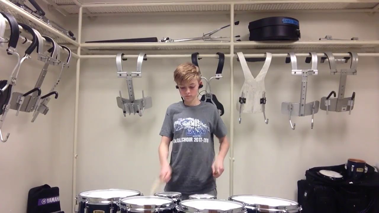 8th grader playing Blue Devils 2017 tenor feature - YouTube