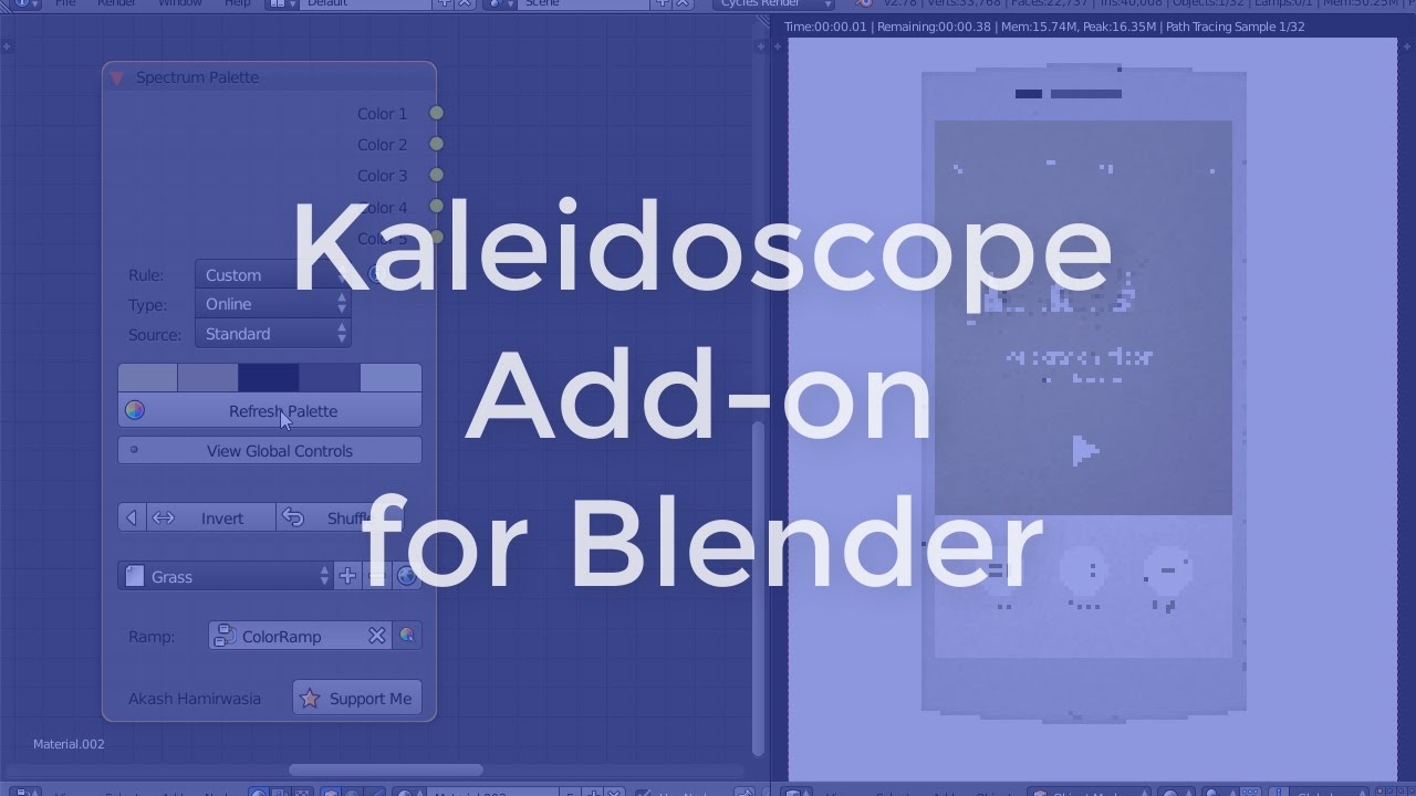 Sneak Peek of Kaleidoscope add-on for Blender - Custom Color Rules ...