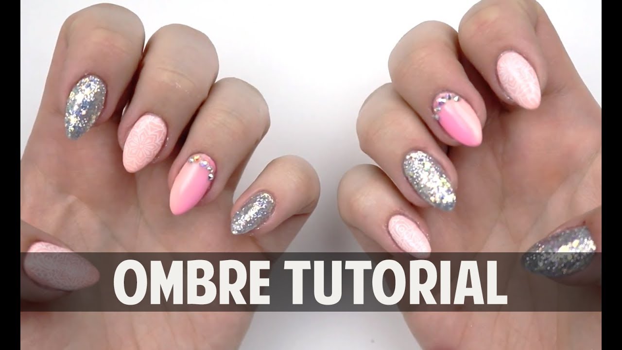 SUMMER BEACH OMBRE NAIL TUTORIAL - YouTube