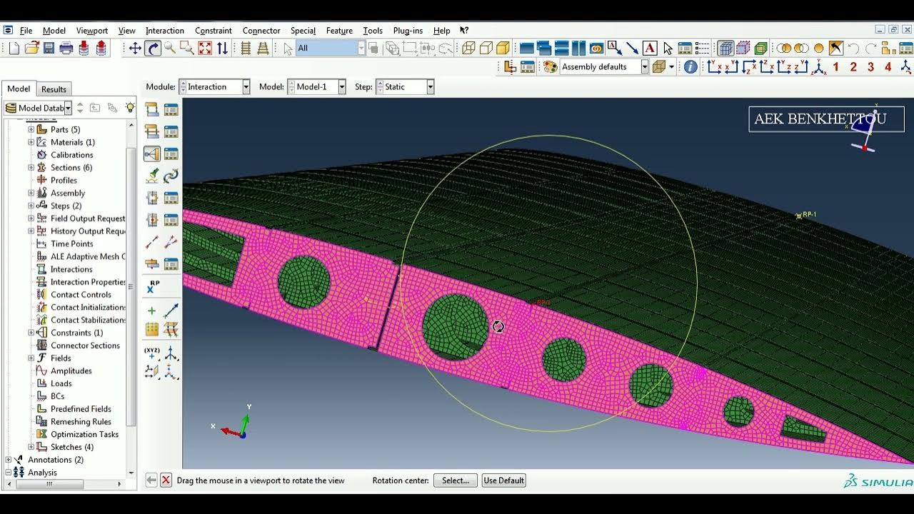 Numerical simulation of wing using ABAQUS ,Part5 methode of merging mesh - YouTube