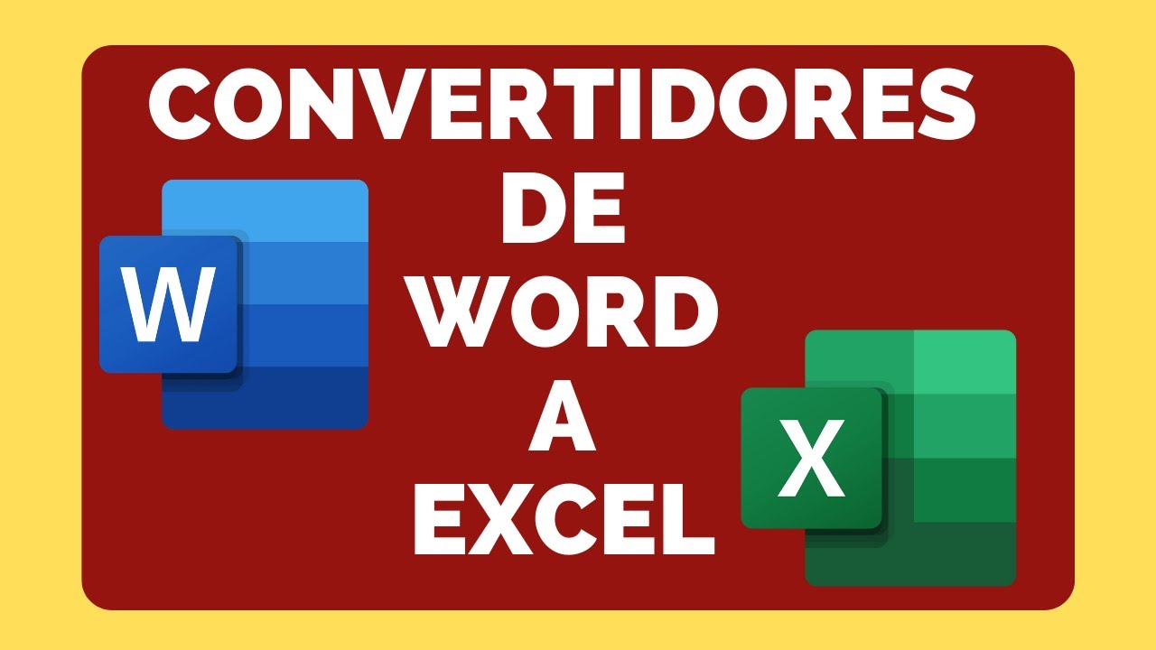 COMO CONVERTIR UN ARCHIVO WORD A EXCEL - YouTube
