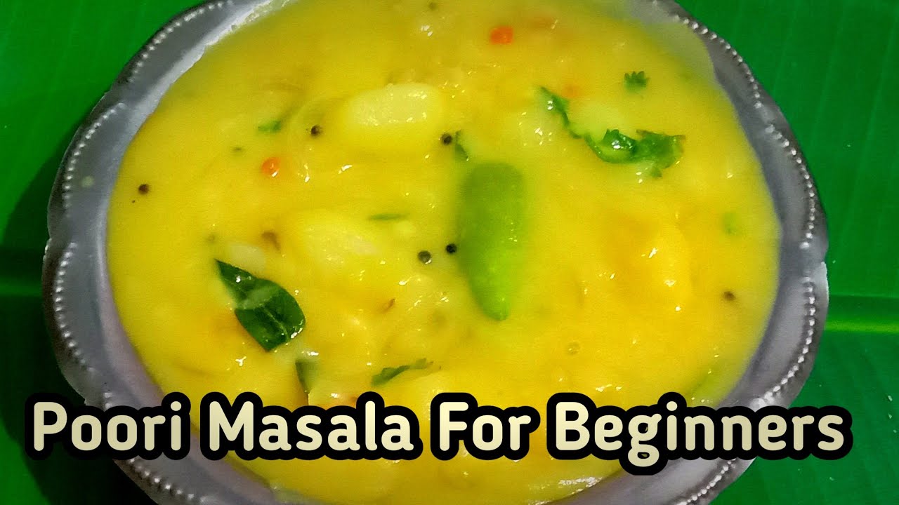 Simple Poori Masala Recipe for Beginners | Side dish recipe - YouTube