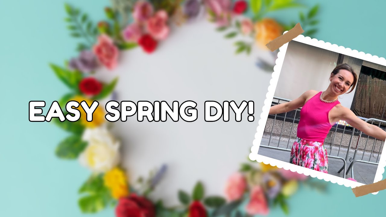 How to make the CUTEST SPRING WREATH!! EASY SPRING DIY! - YouTube