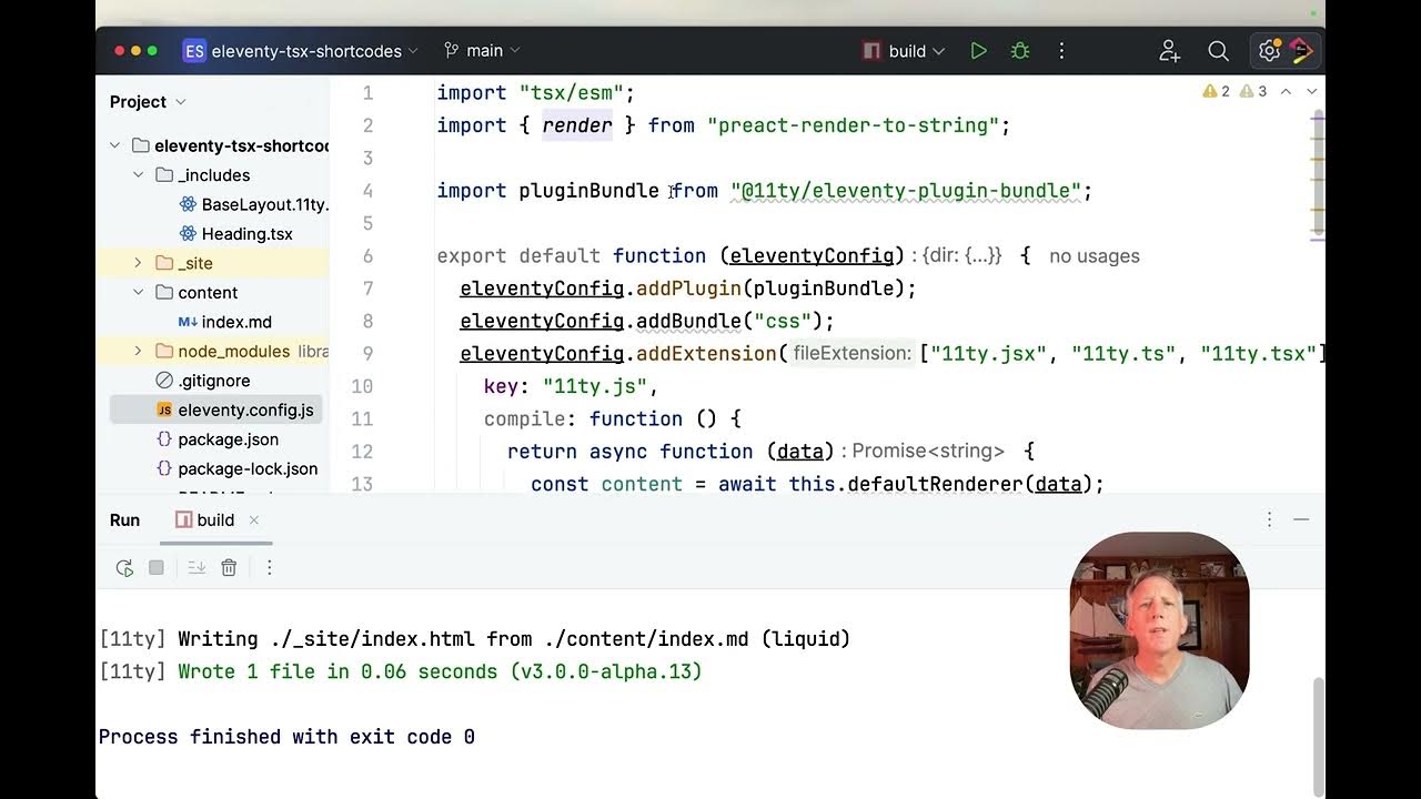 Challenge with 11ty shortcodes when using TSX - YouTube