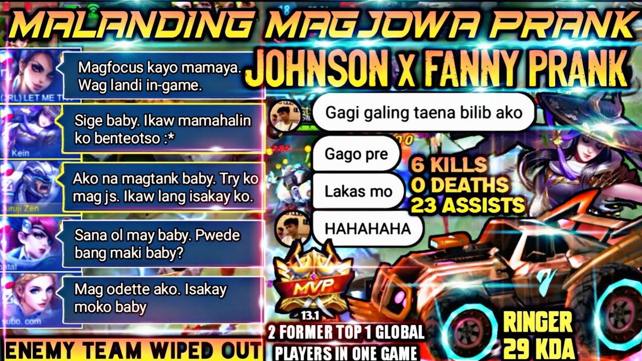 MALANDING MAGJOWA PRANK! JOHNSON PUMALAG SA LIMA! PRANK W/ TOP1 GLOBAL ...