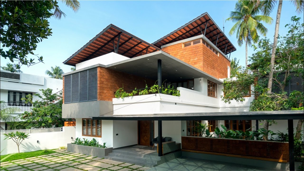 Red Laterite Stone Shines In This Beautiful South Indian Home - YouTube