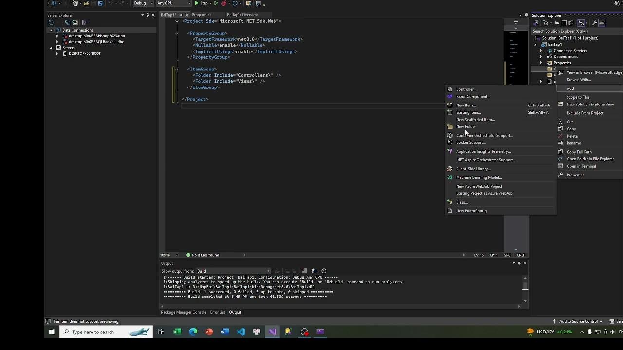 Tạo ứng dụng MVC từ 1 Empty ASP.NET Core Project thành 1 ASP.NET CORE MVC - YouTube