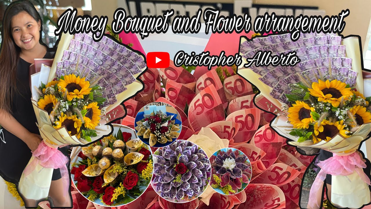 Money Bouquet And Flower Arrangement YouTube money-bouquet-and-flower-arrangement-youtube