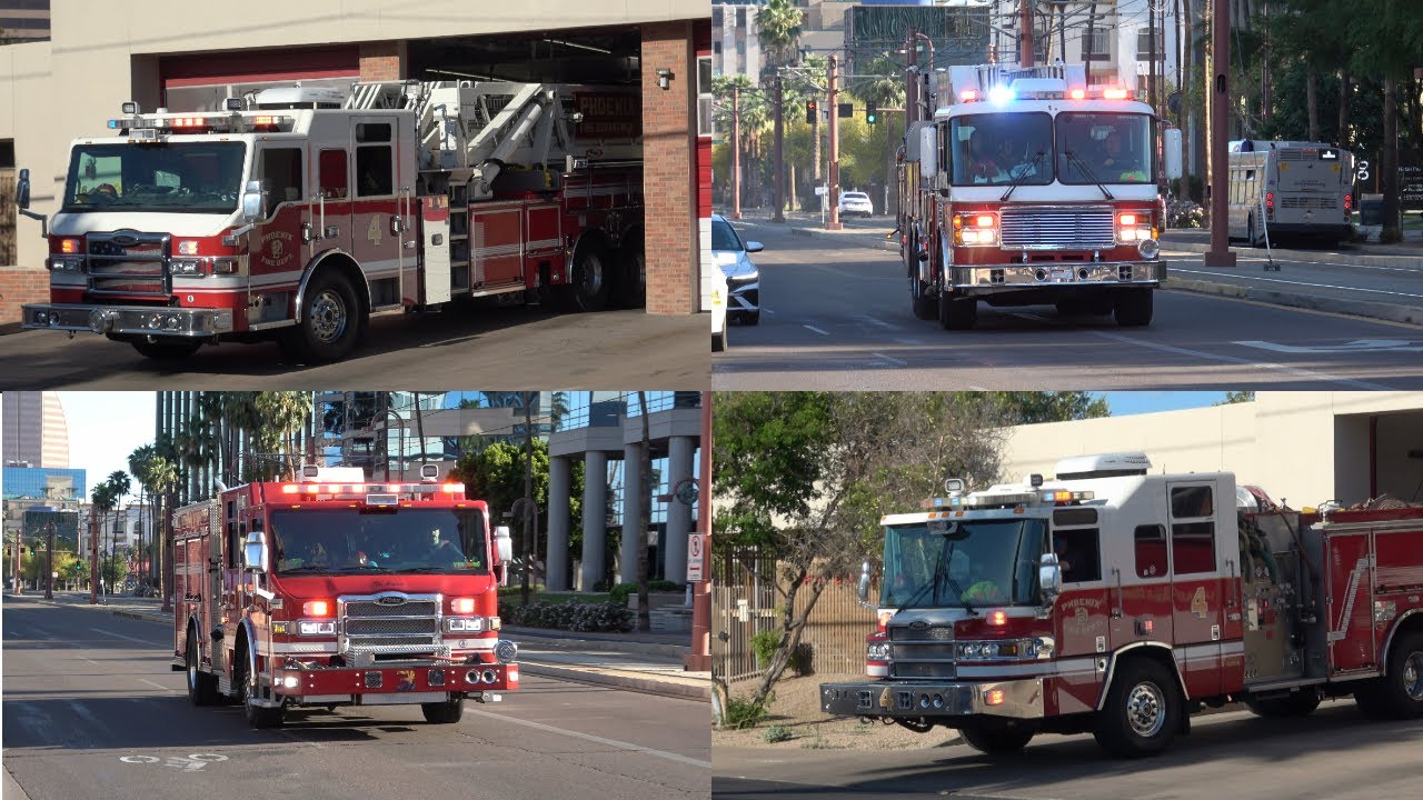 Midrise Fire Response - Downtown Phoenix [Phoenix Fire Dept.] - YouTube