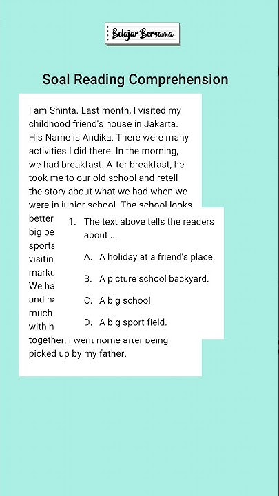 Tak Perlu Pusing Mengerjakan Soal Reading Comprehension | Recount Text ...