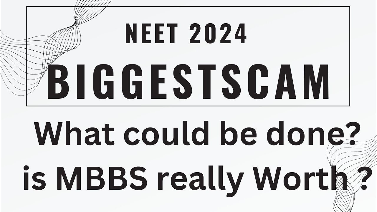 NEET 2024 SCAM 67 Toppers ? Rank inflation! What can be done ? Is mbbs ...